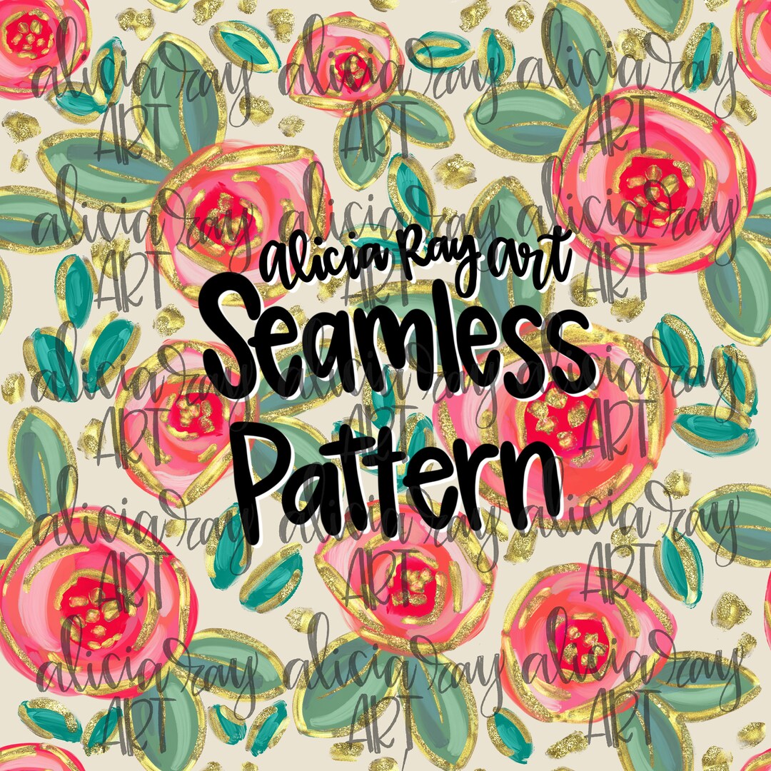 Floral Seamless Pattern Sublimation Design Digital Download | Hand ...