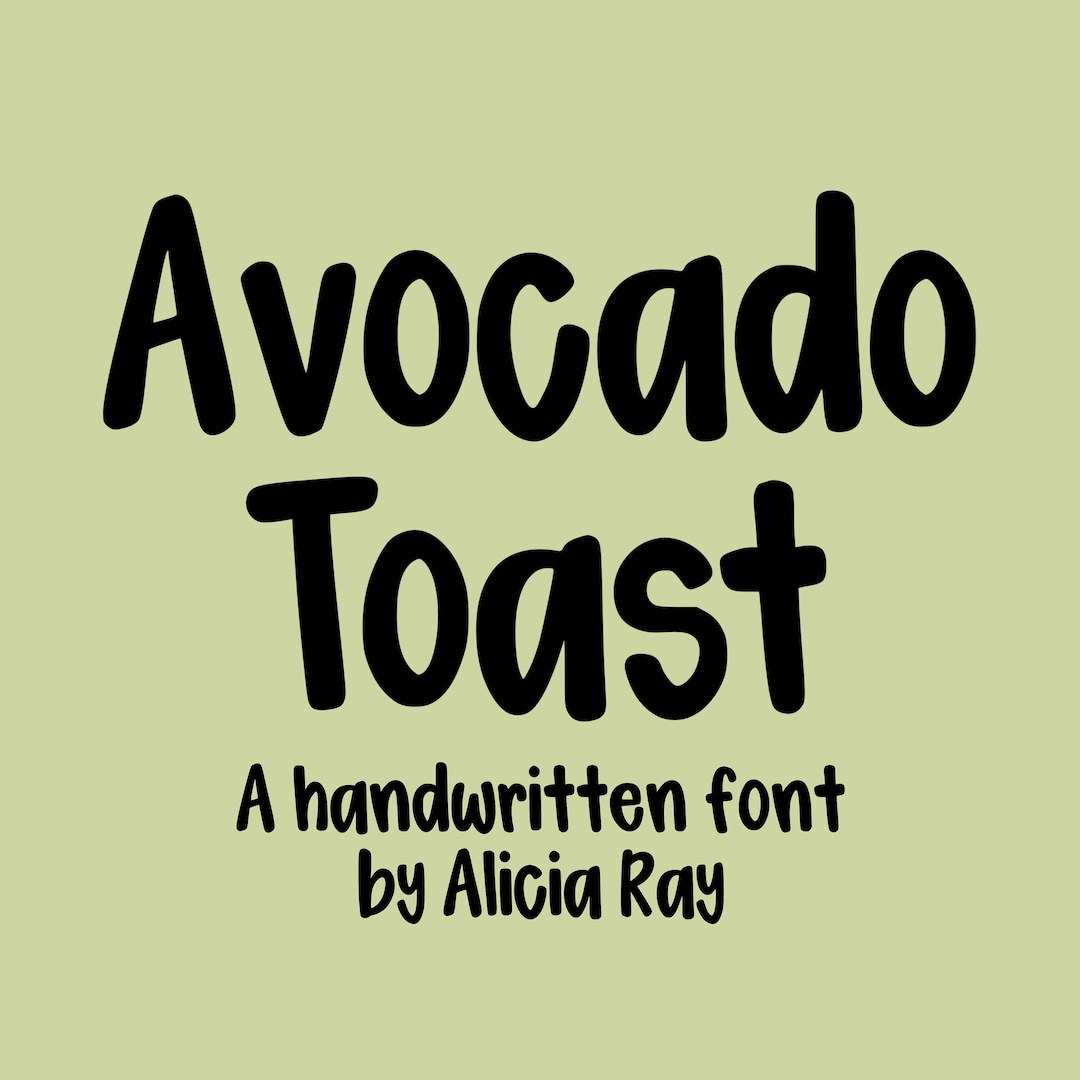 Avocado Handwritten Font | Procreate Font | Cricut Font | Silhouette ...