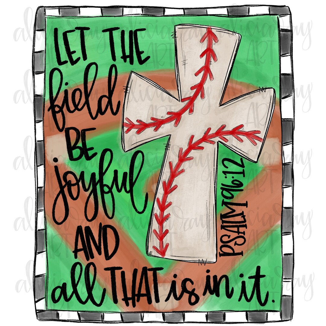 Baseball Sublimation Design | Hand Drawn | Christian Baseball ...