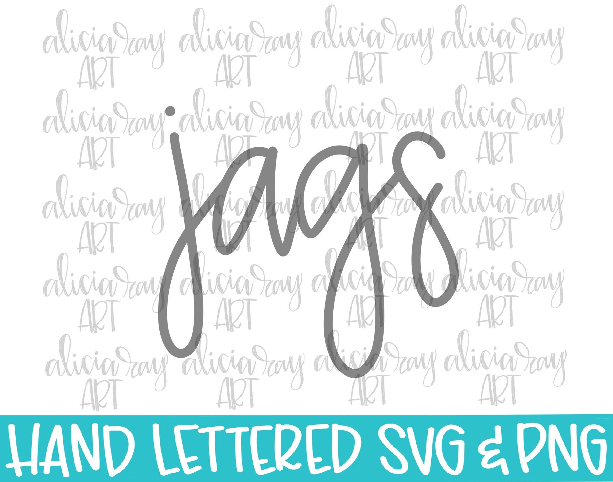 Jags Hand Lettered SVG PNG File Mascot School Spirit Hand | Etsy