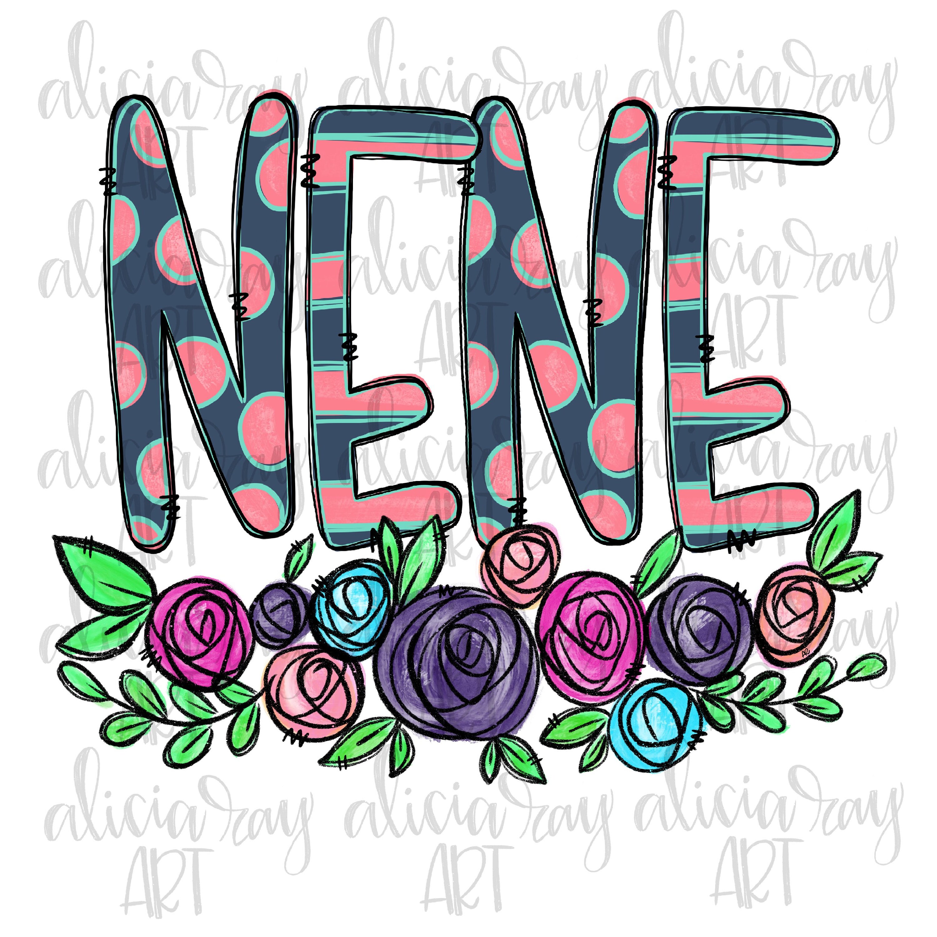 Nene Sublimation Design | Mother's Day | Hand Drawn | Grandmother ...