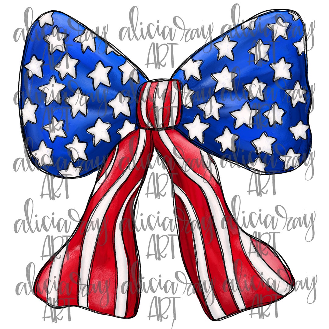 Patriotic Coquette Bow PNG File | Sublimation Design | American Flag ...