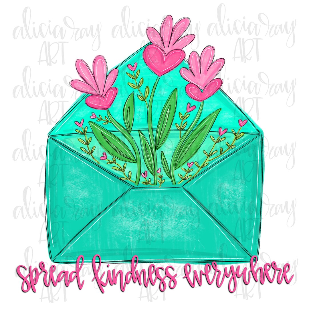 Be Kind PNG Design | Heart | Hand Drawn | Digital Download | Printable ...