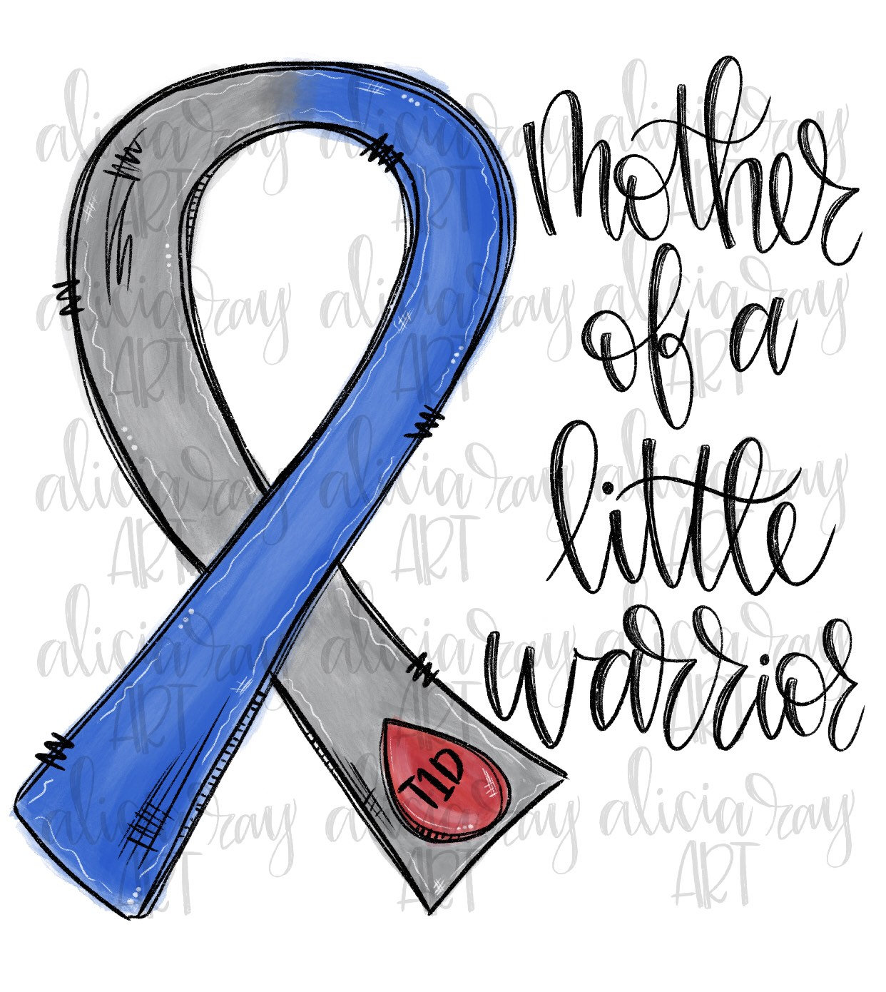 Diabetes Awareness Sublimation Design Type 1 Diabetes Ribbon | Etsy
