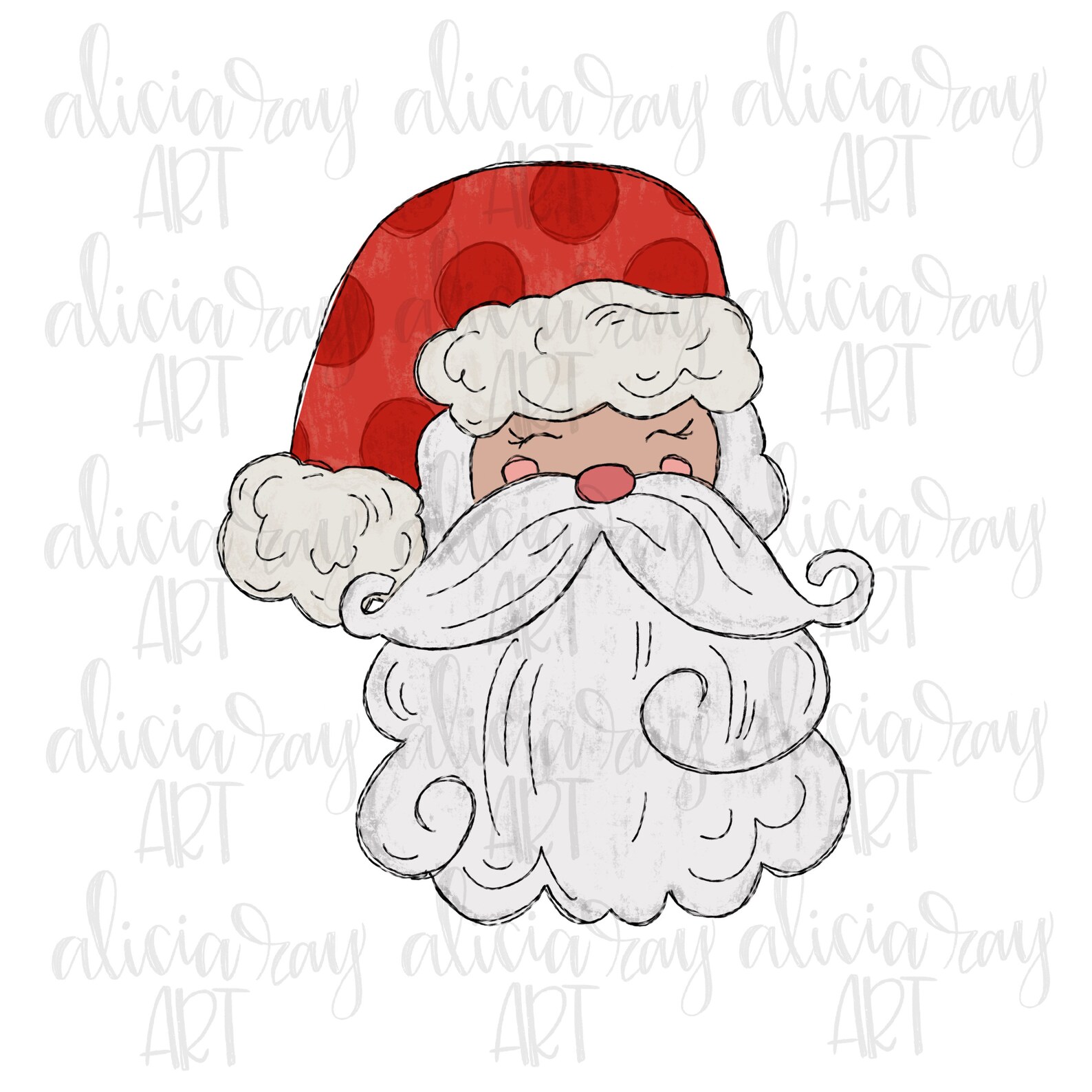 Santa Sublimation Design | Hand Drawn | Rustic Santa Sublimation PNG ...