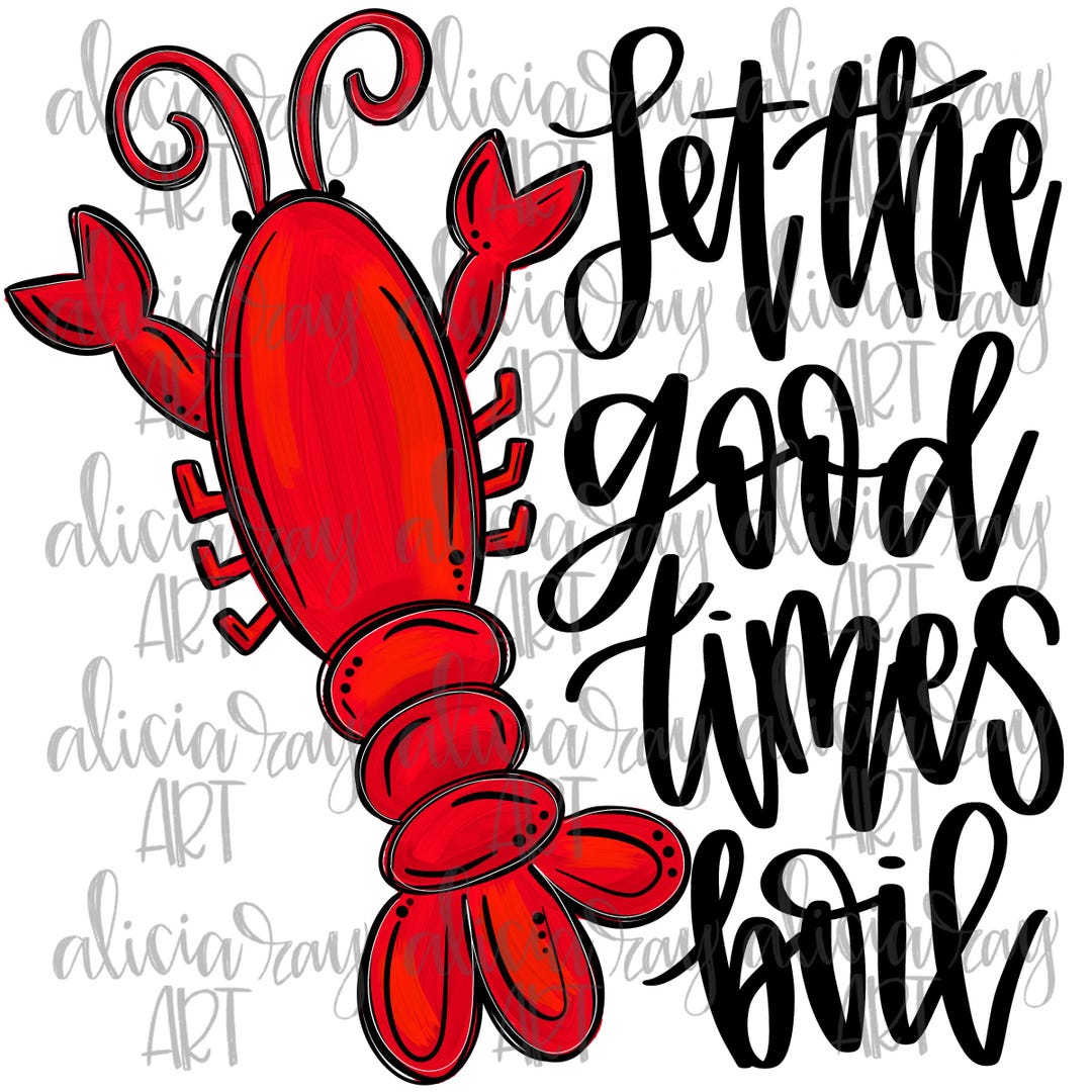 Crawfish PNG Design | Hand Drawn Digital Download | Printable Art ...