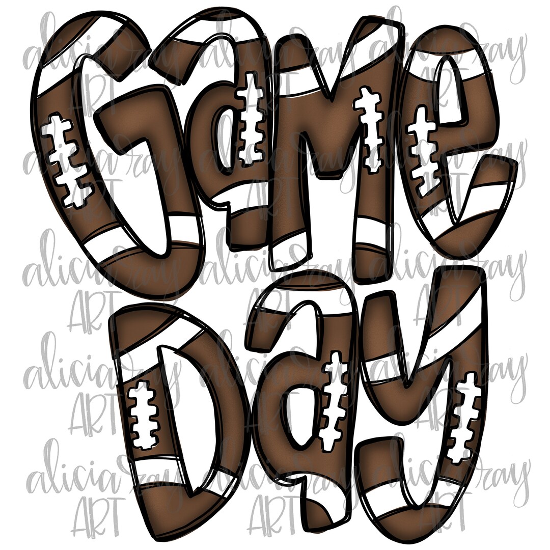 Game Day Sublimation Design | Football | Hand Drawn | Sublimation PNG ...