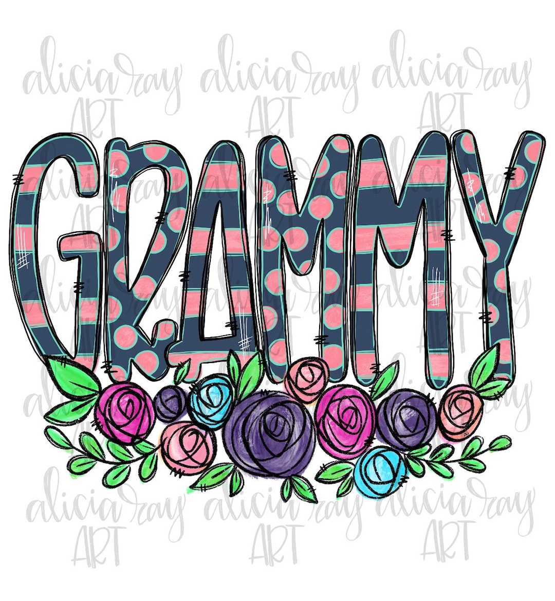 Grammy Sublimation Design | Mother's Day | Hand Drawn | Grandmother ...