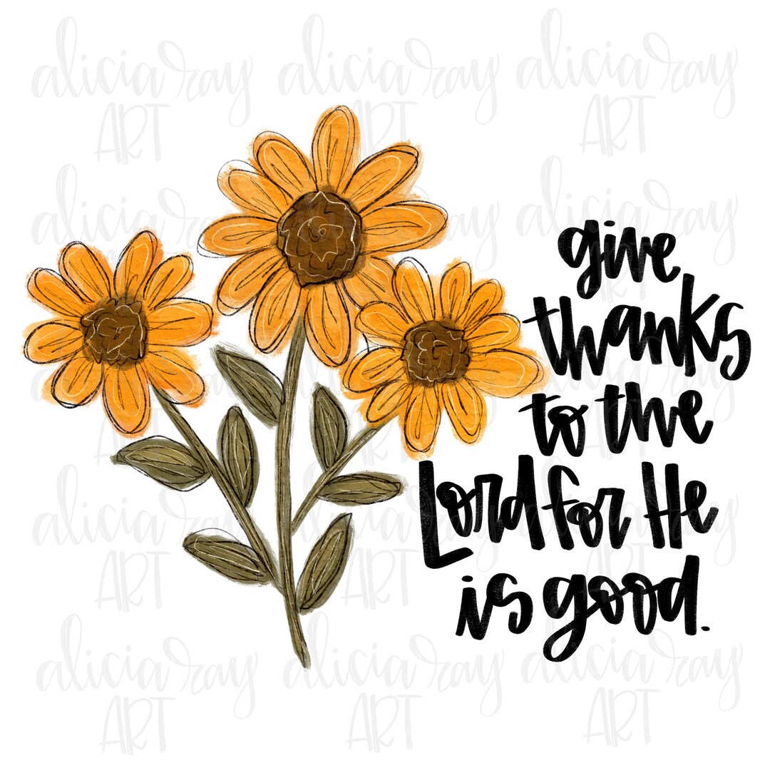 Sunflower Thanksgiving Fall Stack PNG Digital Download | Hand Drawn ...
