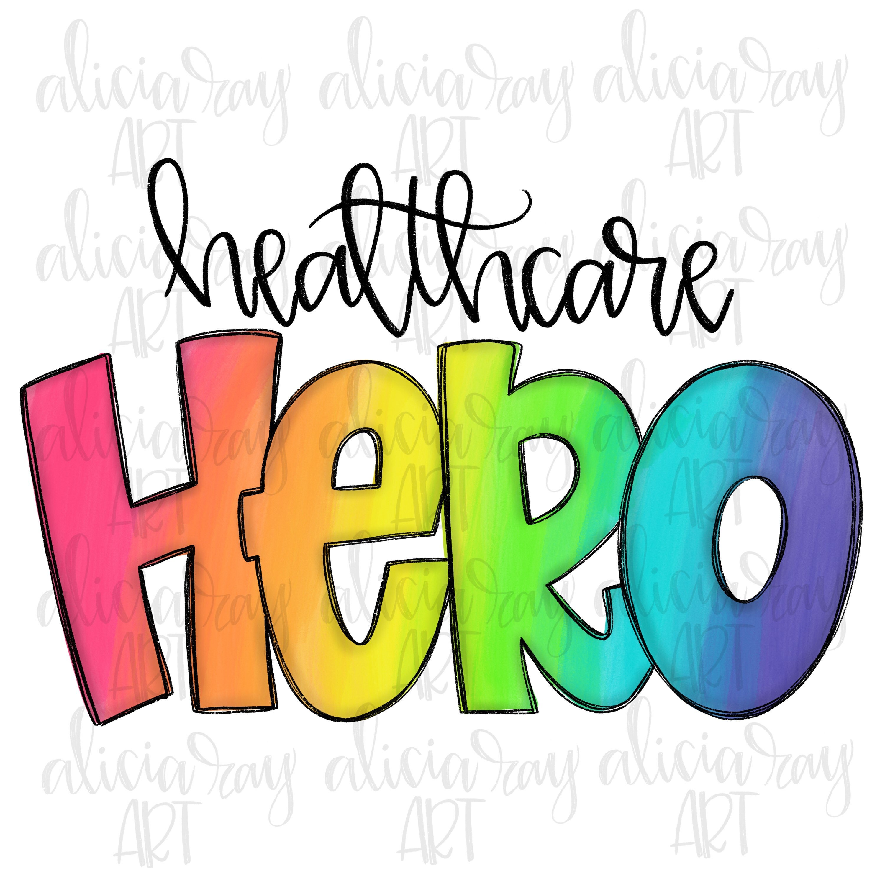 Healthcare Hero Sublimation PNG Design Hand Drawn Digital - Etsy Canada