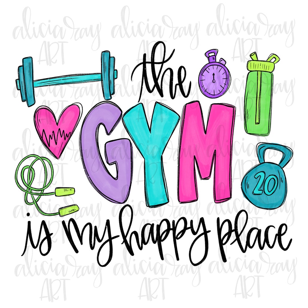 Gym Sublimation PNG Design | Exercise Design Digital Download ...