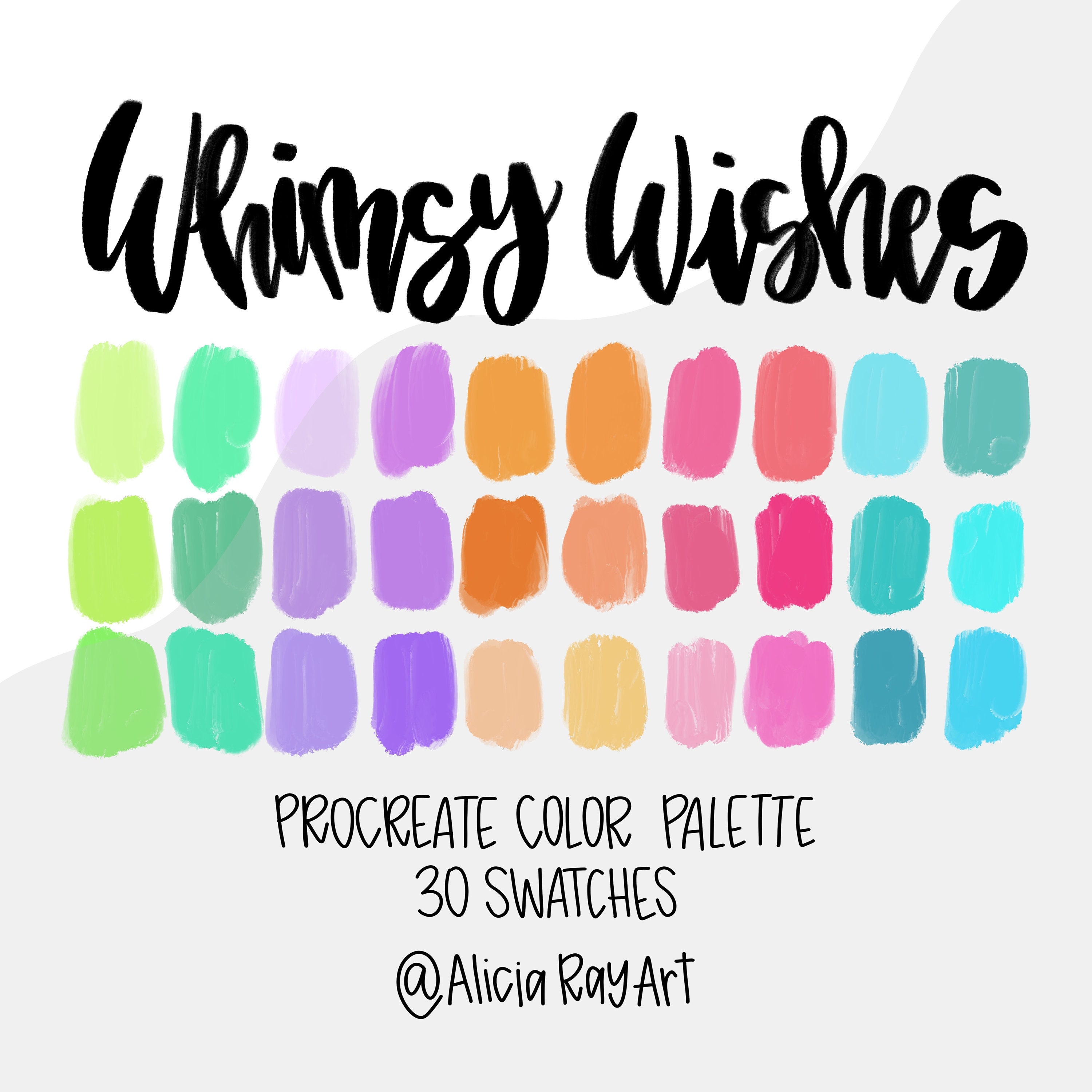 Whimsy Wishes Procreate Color Palette | Procreate Swatches | iPad ...