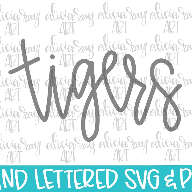Tigers Script Svg - Etsy