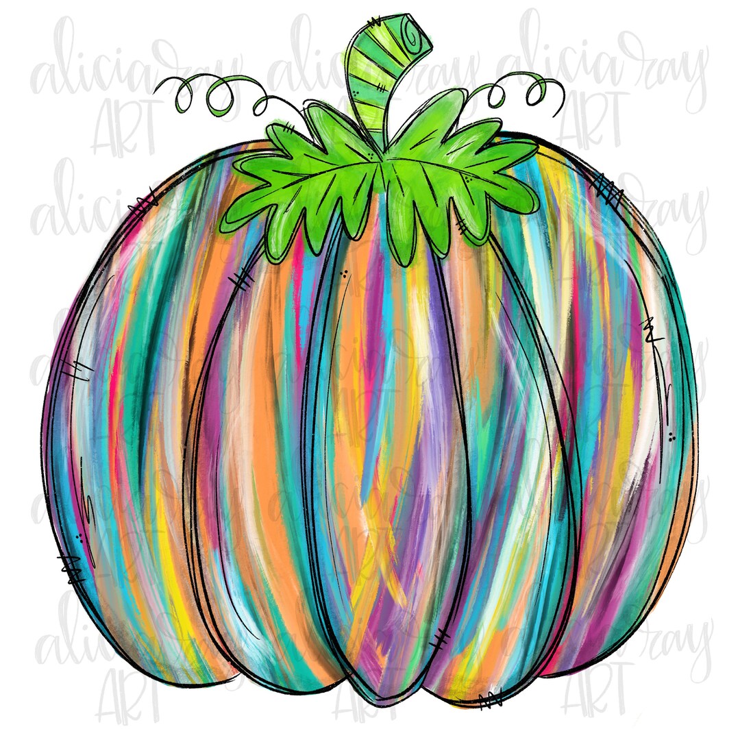 Pumpkin Sublimation Design | Hand Drawn | Whimsical Pumpkin Sublimation ...