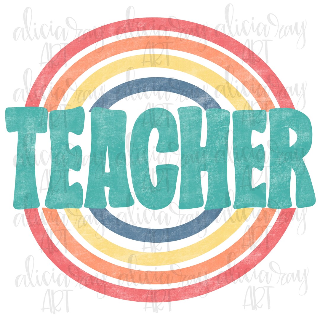 Teacher PNG Design | Educator | Hand Drawn | Sublimation Digital ...