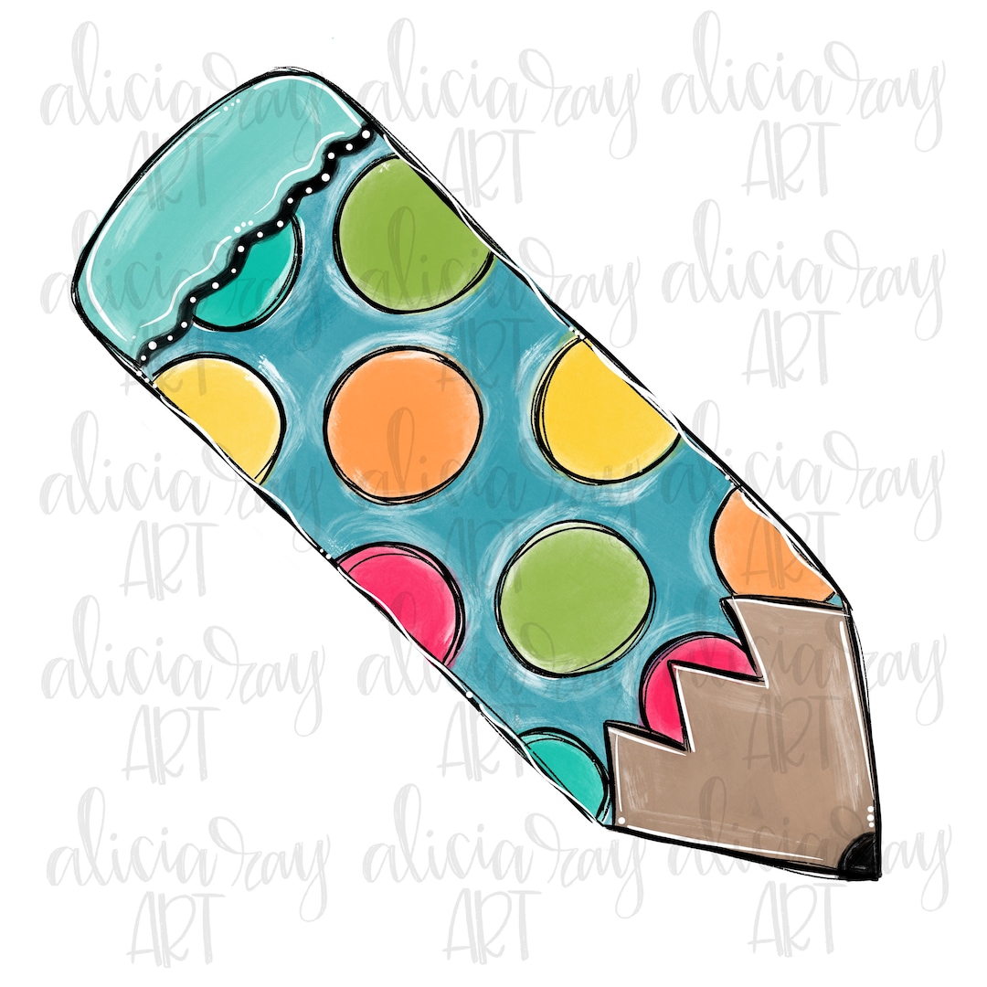 School Pencil Sublimation PNG Design | Teacher | Boy Pencil | Hand ...