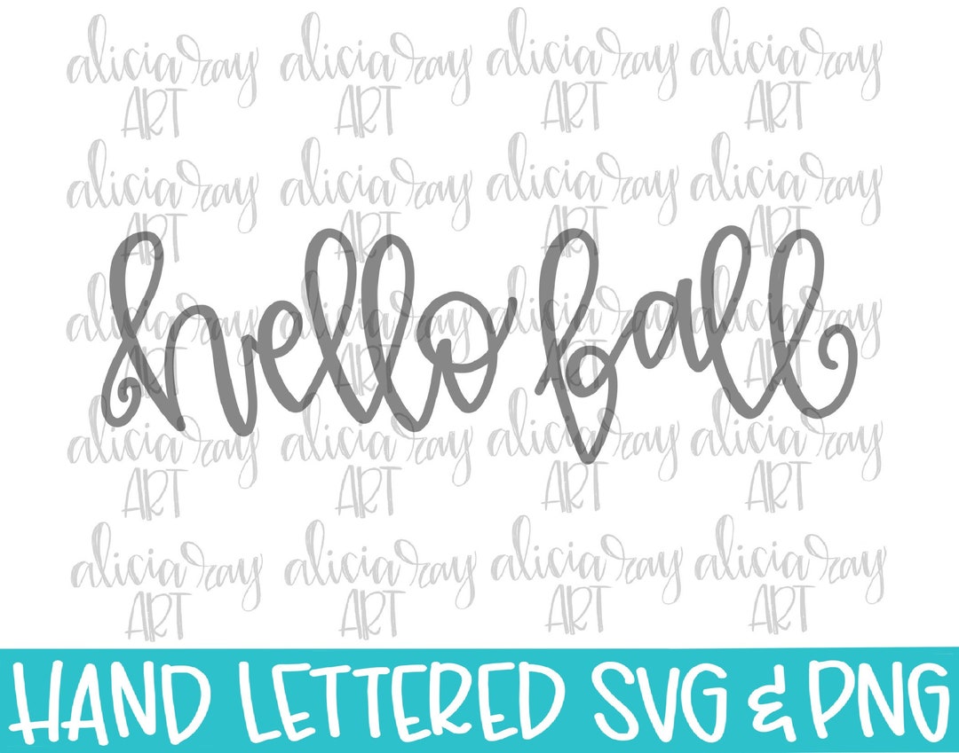 Hello Fall Hand Lettered SVG PNG File | Fall Hand Drawn Script Cut File ...