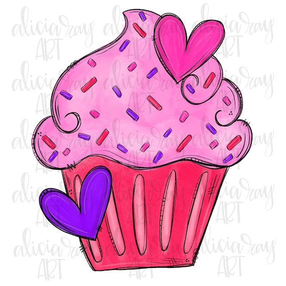 Valentine Cupcake Clip Art