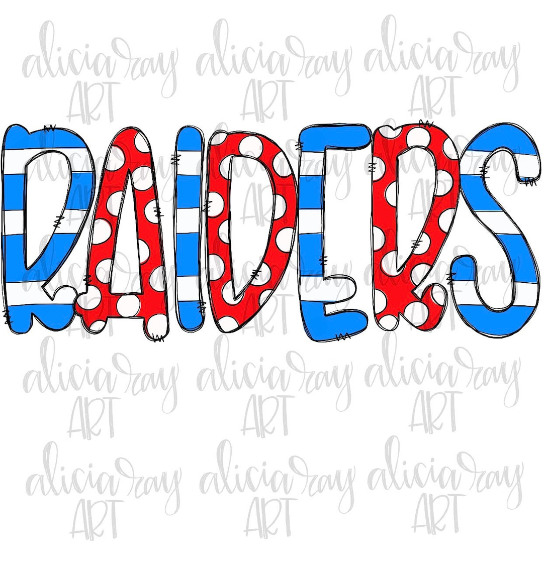 Raiders PNG Sublimation Design | Red and Blue School Spirit Design ...