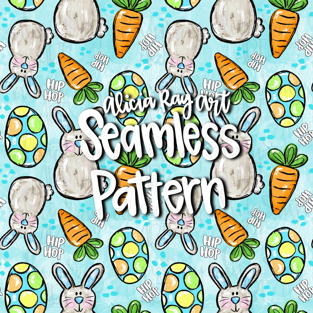 Easter Seamless File Pattern PNG | Hand Painted Repeat Pattern ...