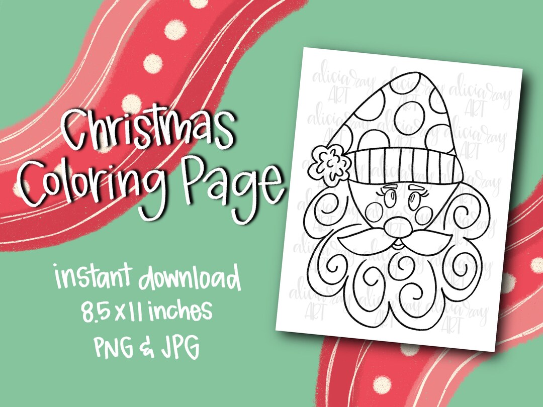 Christmas Coloring Page | Digital Download | Group Activity | Coloring ...