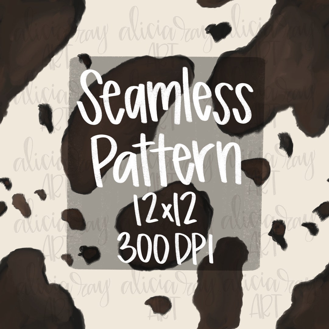 Cowhide Seamless File Pattern PNG | Hand Painted | Repeat Pattern ...