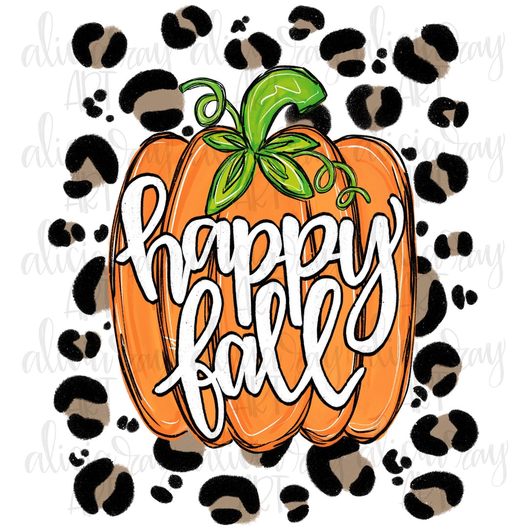 Fall Pumpkin Digital Download | Hand Drawn Sublimation PNG File ...