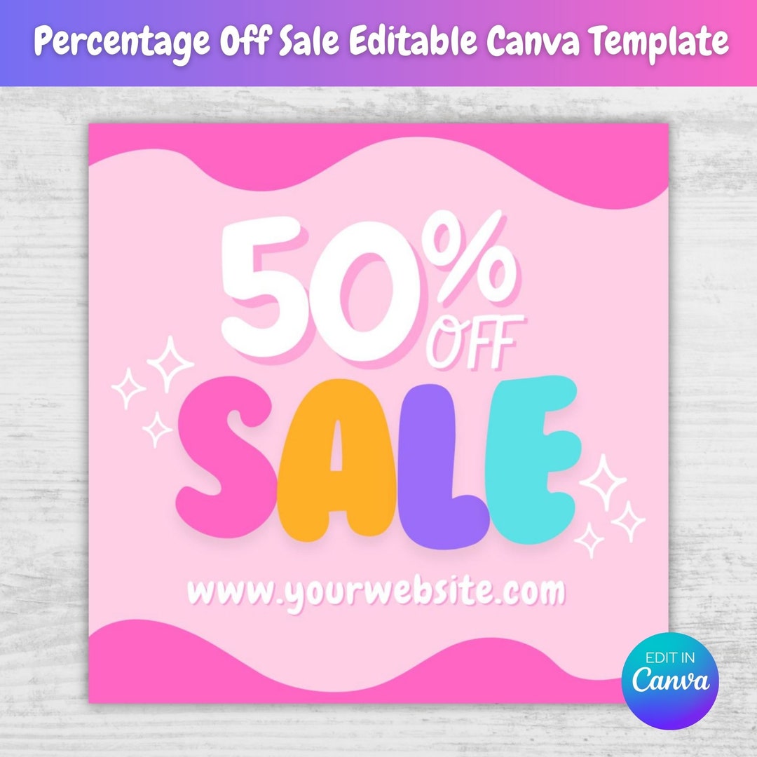 Small Business Percentage off Sale Template | DIY Marketing Cards ...