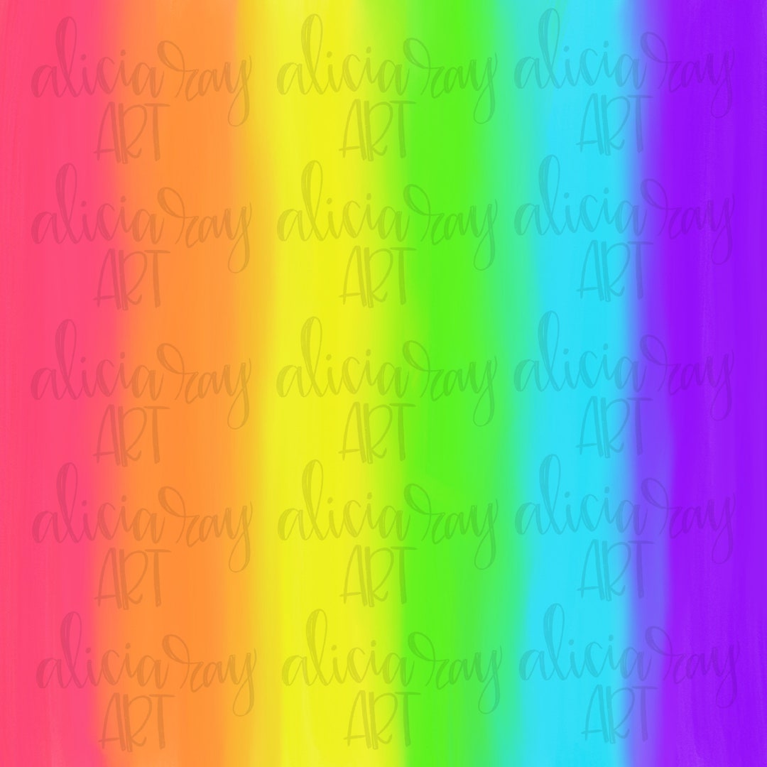 Rainbow Digital Paper PNG Design | Hand Painted | Scrapbook Paper ...