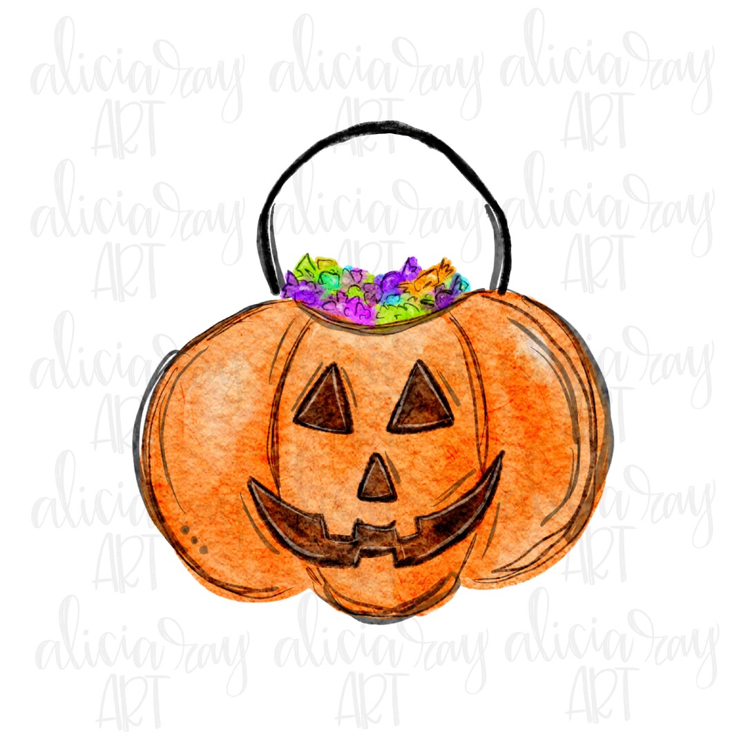 Fall Halloween PNG Digital Download | Hand Drawn Sublimation File ...