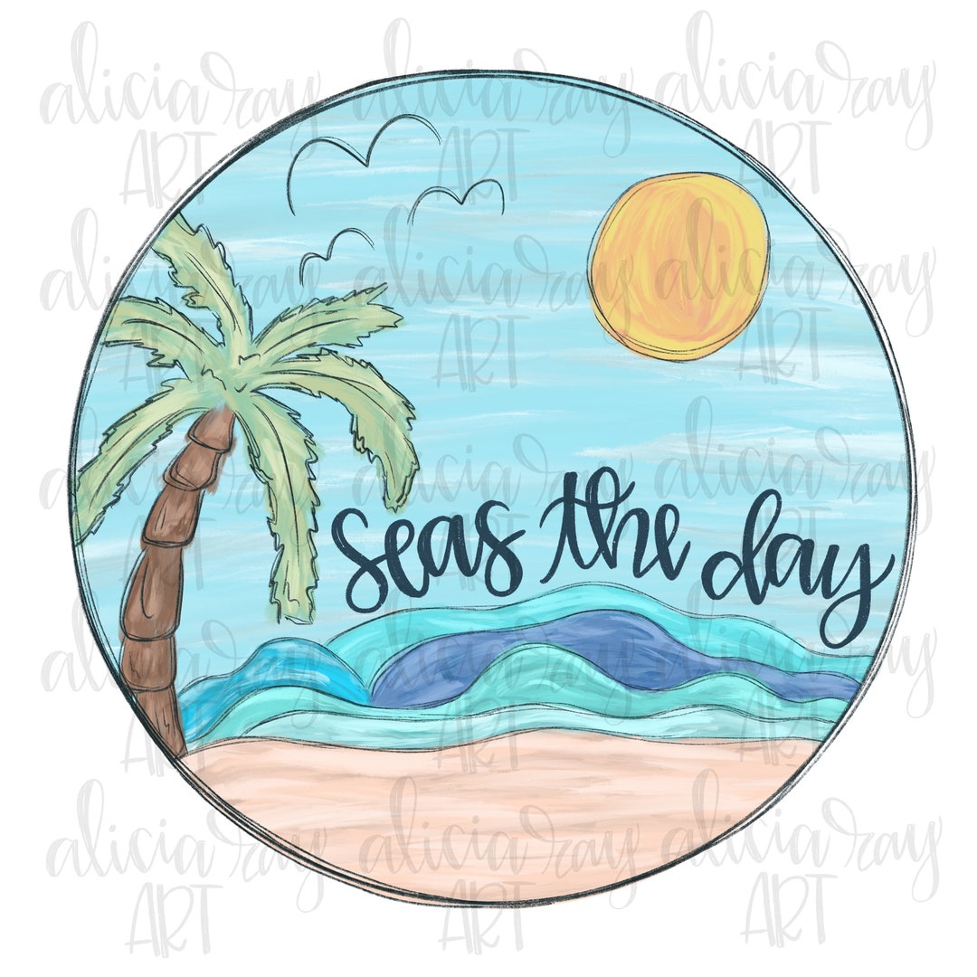Summertime Beach Scene Sublimation PNG Design | Beach Design | Summer ...