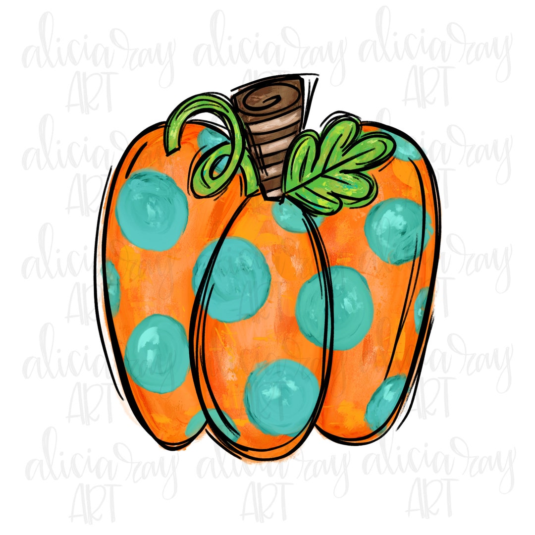 Fall Pumpkin PNG Digital Download | Hand Drawn Sublimation Printable ...