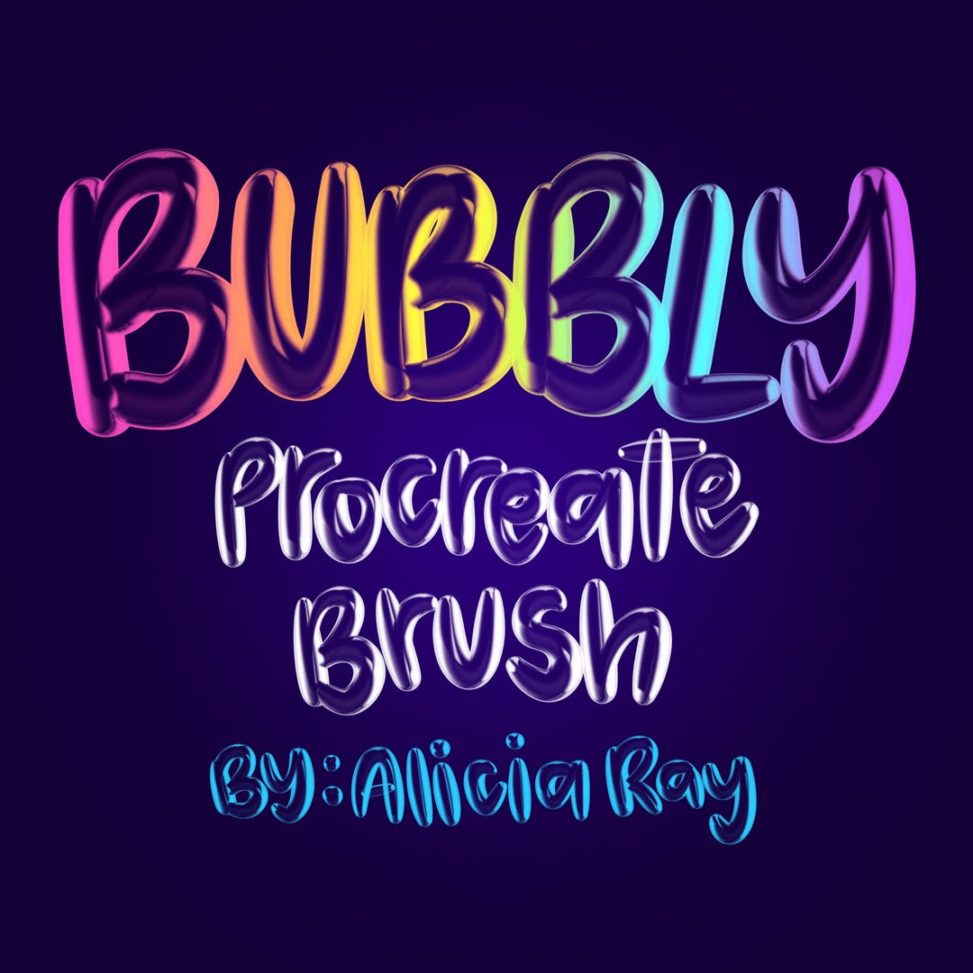 Bubble Procreate Lettering Brush | Soap for Procreate | Instant ...