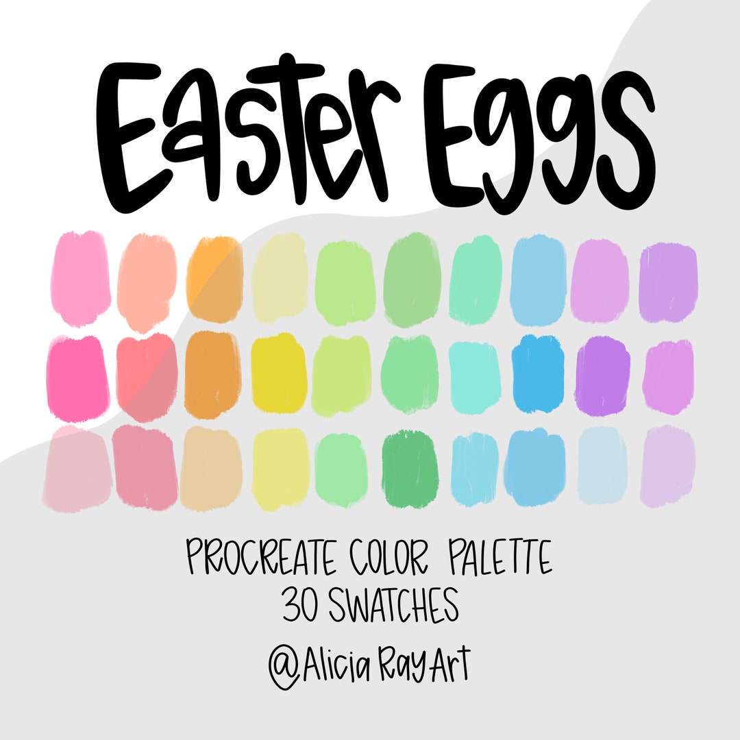 Easter Eggs Procreate Color Palette | Procreate Swatches | iPad ...