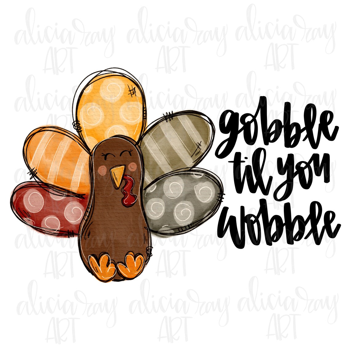 Thanksgiving Fall Stack PNG Digital Download | Hand Drawn Sublimation ...