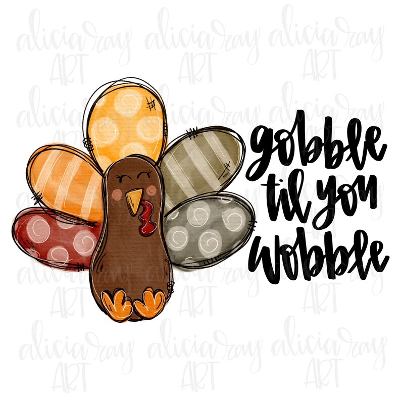 Thanksgiving Fall Stack PNG Digital Download | Hand Drawn Sublimation ...