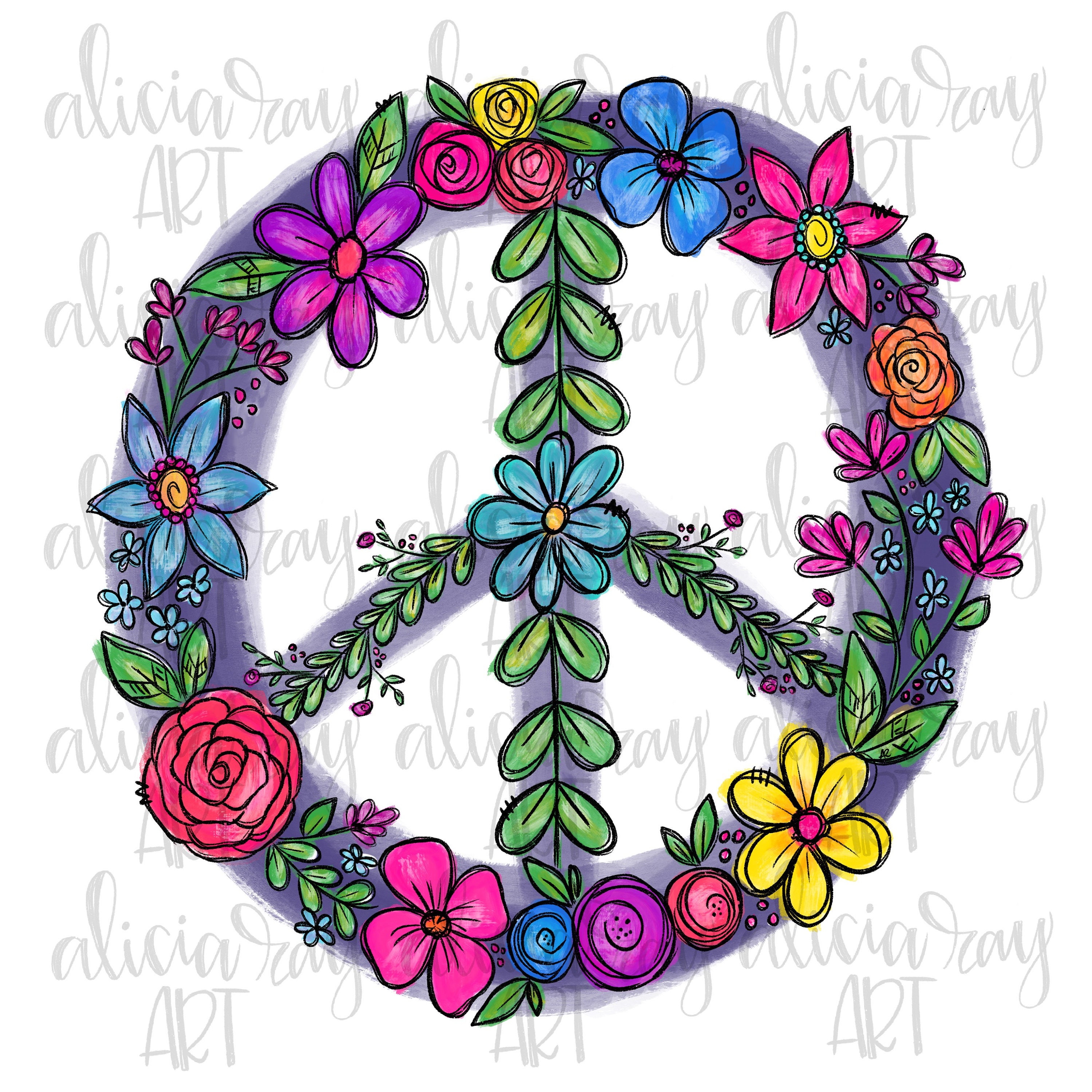 Colorful Peace Signs