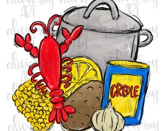 Crawfish Boil PNG Digital Download Crawfish Sublimation - Etsy