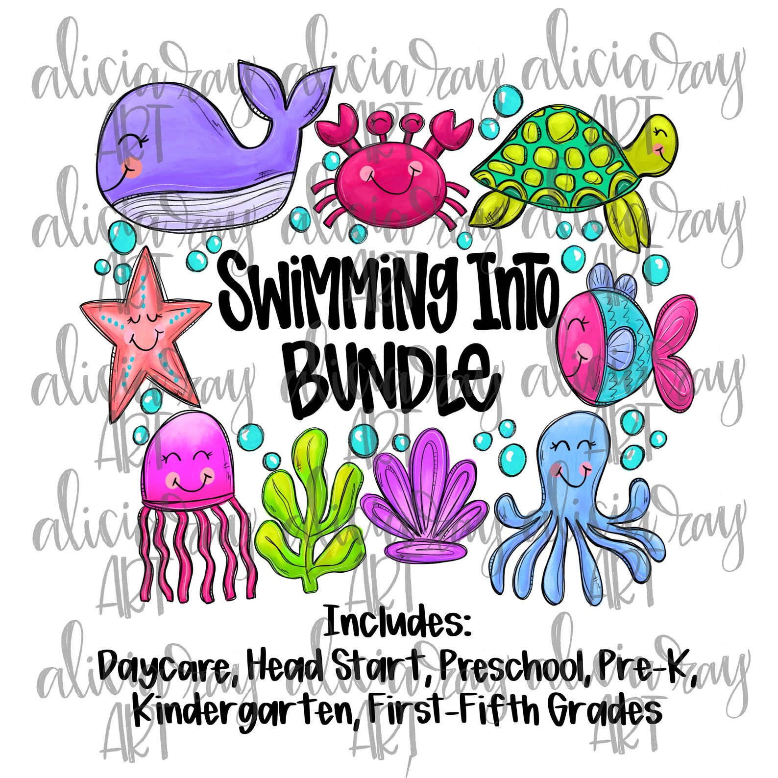 Back to School Bundle PNG | Hand Drawn Digital Download | Printable Art ...