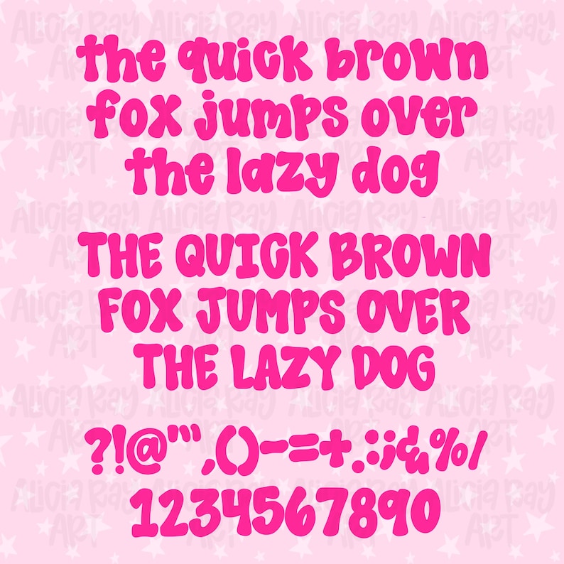 Pink Bubblegum Preppy Handwritten Font | Procreate Font | Cricut Font ...