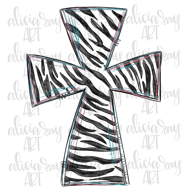 Zebra Print Cross - Etsy