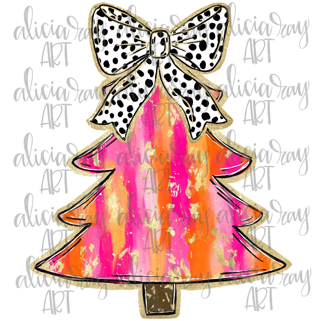 Christmas Tree PNG Design Digital Download | Hand Drawn | Tshirt Design ...