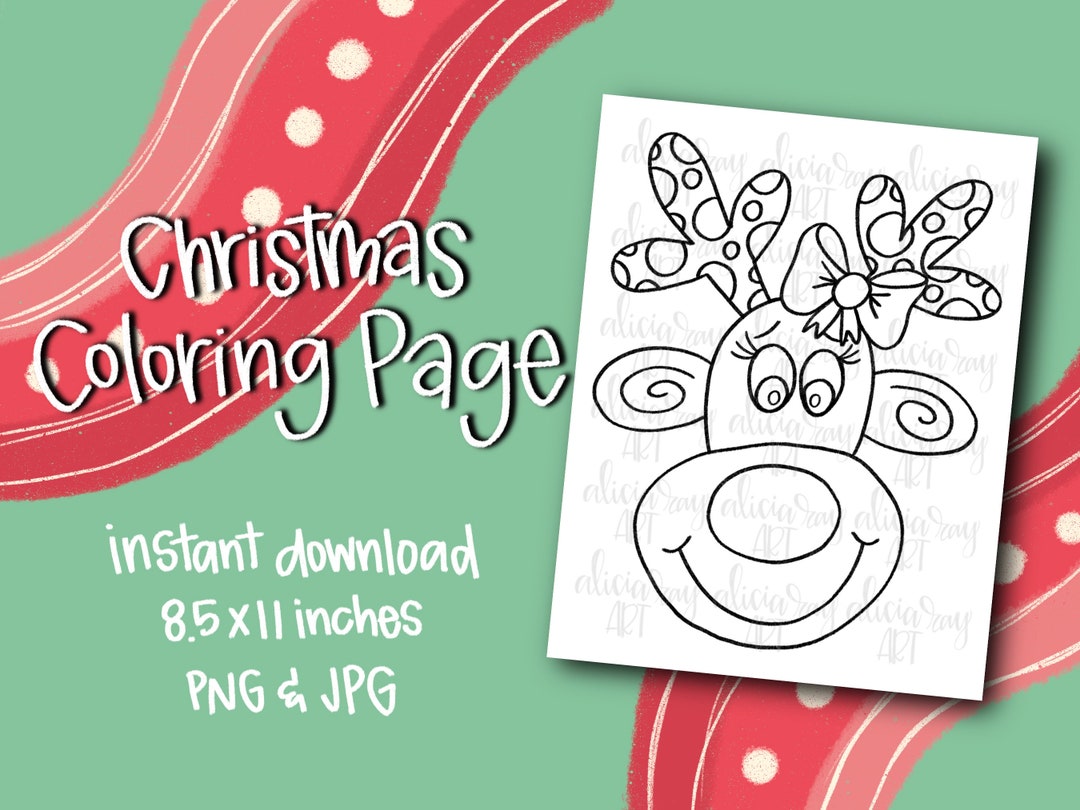 Christmas Coloring Page | Digital Download | Group Activity | Coloring ...