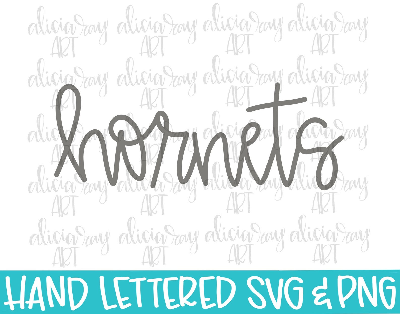 Hornets Hand Lettered SVG PNG File | Mascot School Spirit | Hand Drawn ...