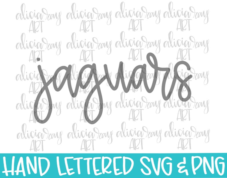 Jaguars Hand Lettered SVG PNG File Mascot Cut File Hand - Etsy