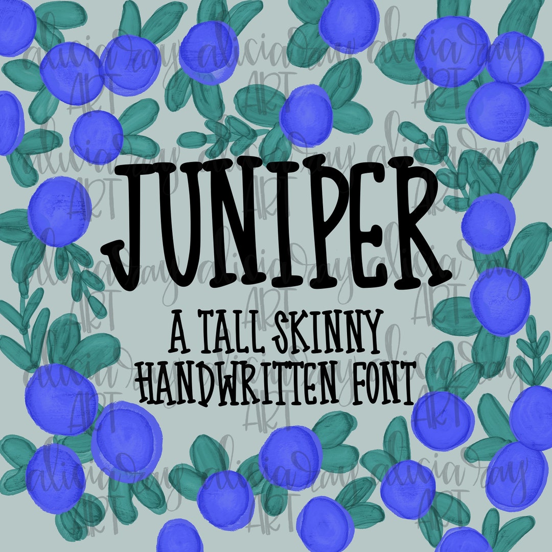 Juniper Handwritten Font | Procreate Font | Cricut Font | Silhouette ...