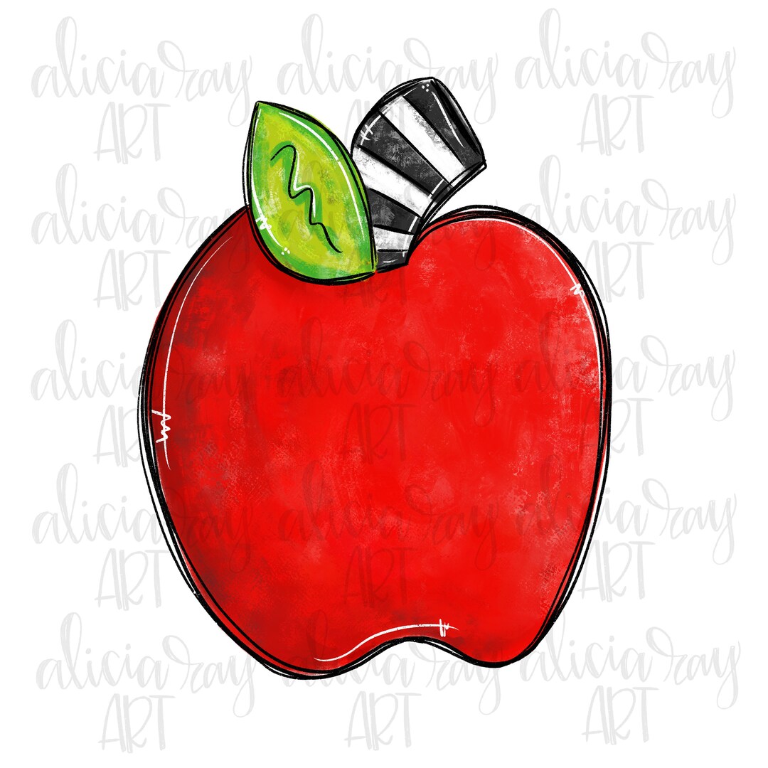 Teacher Sublimation Design | Apple | Hand Drawn | Sublimation PNG ...