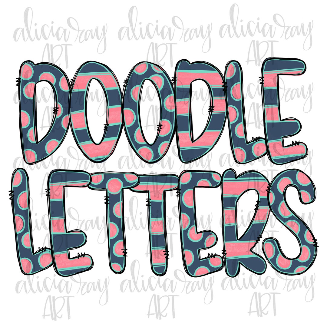 Doodle Letters Alphabet | Hand Drawn Alphabet | Alpha Pack Digital ...