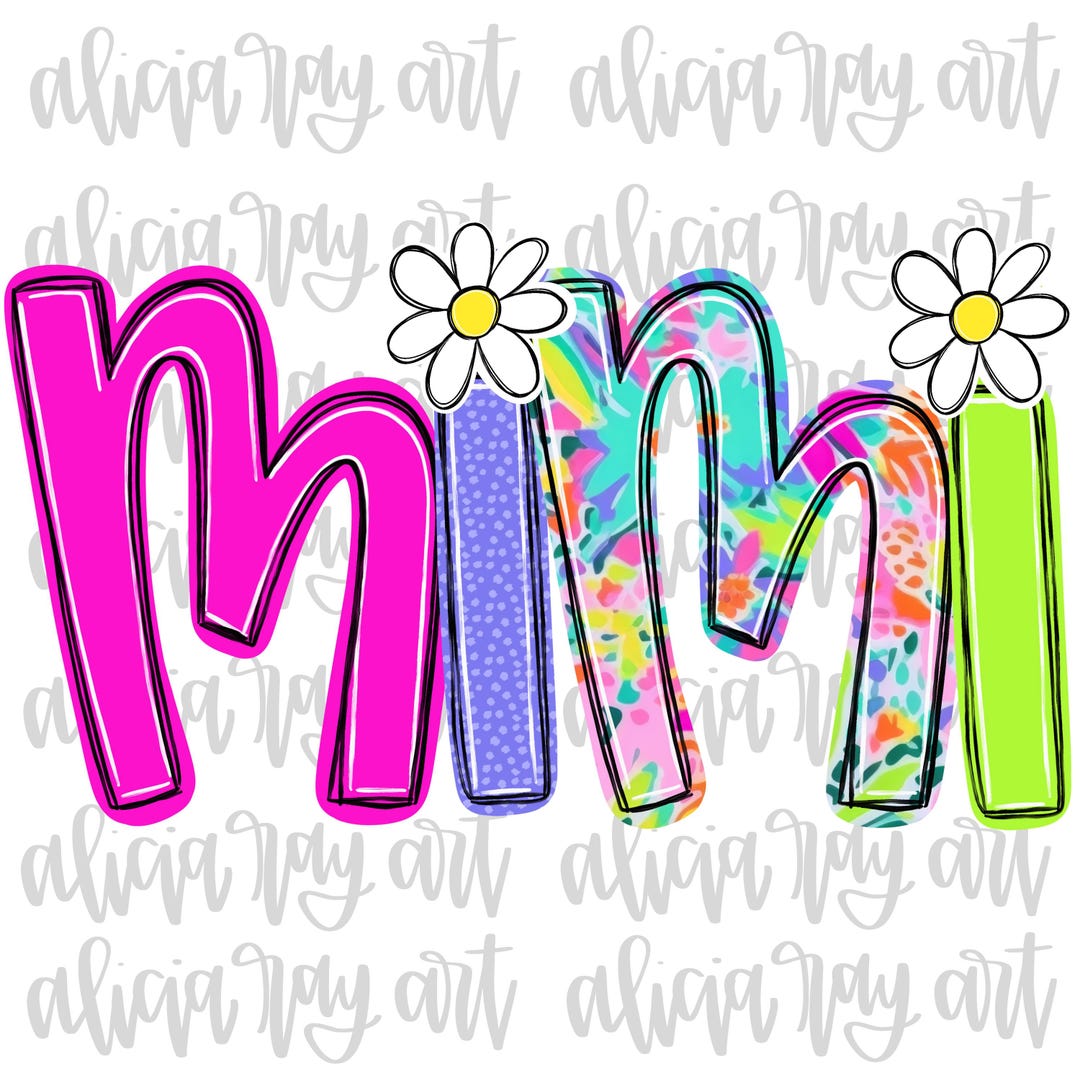 Mimi Hand Drawn PNG Design | Mother's Day | Grandmother Sublimation PNG ...