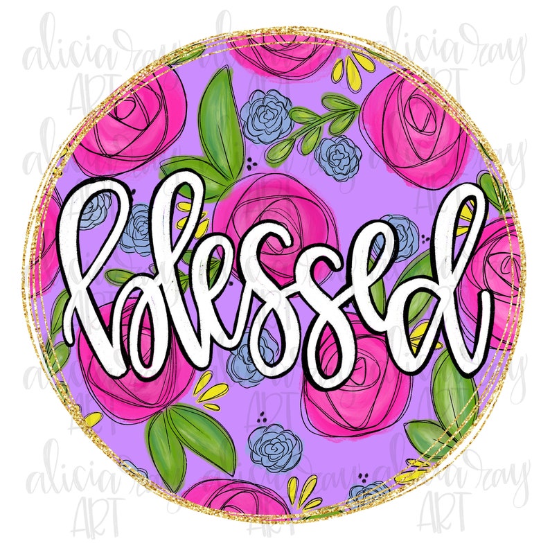 Blessed PNG Design Hand Drawn Sublimation Design PNG - Etsy